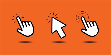 Computer Mouse Click Cursor Pointer Cursor Cursors Icons Click Set Clicking Cursor Pointing