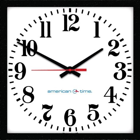 12 Allsync Plus 120v Square Flush Clock Black Steel Dial 05