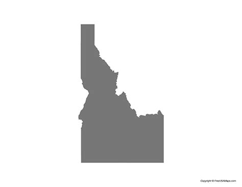 Printable Map Of Idaho State Outline Free Usa Maps