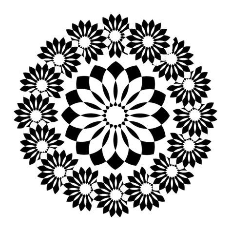 Premium Vector Round Frame Simple Motif Design