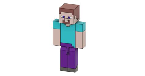 Minecraft Steve Color Divided For Single Extruder By Kyle Plansinis