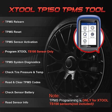 Tp150 Tpms Programming Tool Universal Tpms Tire Sensor Relearnresetactivatextool Ts100