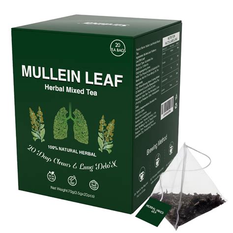 Mullein Leaf Tea Mullein Tea Bags For Lungs Cleanse And