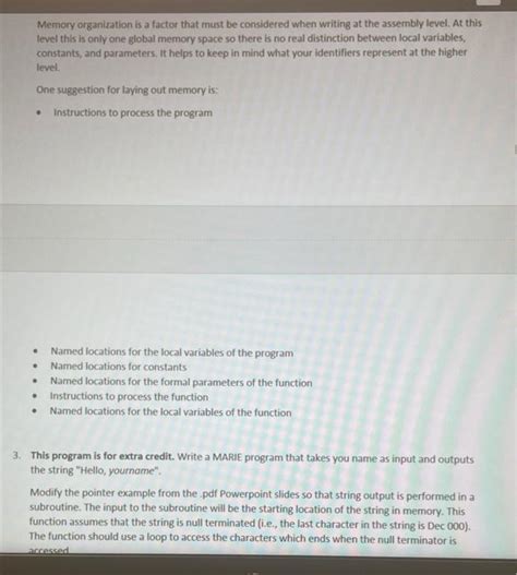 Solved Assembly Language Quiz 1 Write A Marie Program That