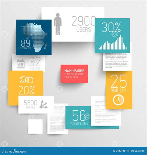 Vector Abstract Rectangles Infographic Template Stock Vector Illustration Of Background Fresh