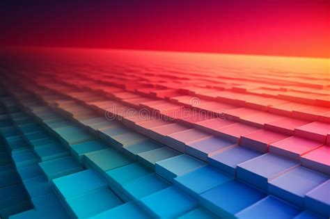 Vibrant Color Gradient Background Abstract Composition With Lines Shapes Generative Ai Stock