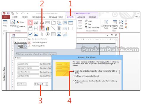 Cara Membuat Combo Box Di Ms Access Lab Wisnu