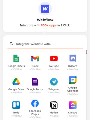 Integrately Webflow Integration Webflow Apps