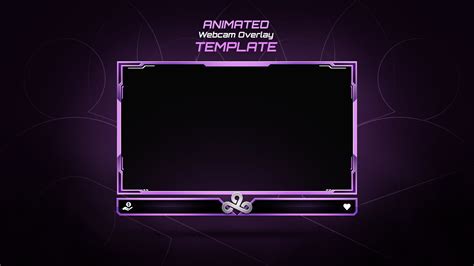 Animated Webcam Overlay Template Twitch Pink Webcam Frame Animated