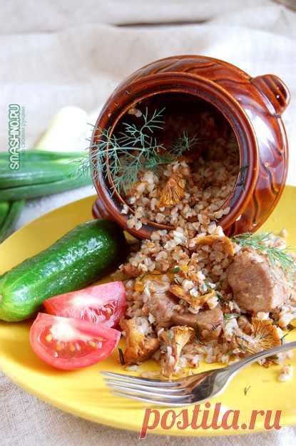 Гречка в горшочке с мясом и грибами пошаговый рецепт с фото Соусы аджика напитки шашлыки