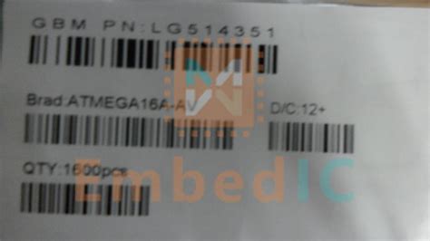 Atmega16a Au Microchip 8bit Mcu Ic Mcu 8bit 16kb Flash 44tqfp Embedic