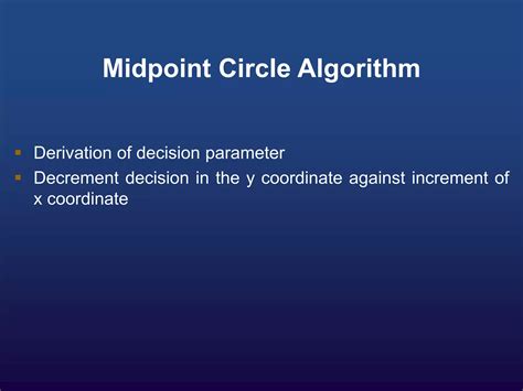 Computergraphicscircledrawingtechniqppt