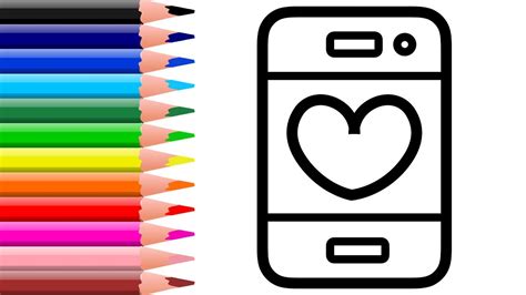 Раскраска для детей СМАРТФОН Мультик Раскраска Учим цвета Youtube
