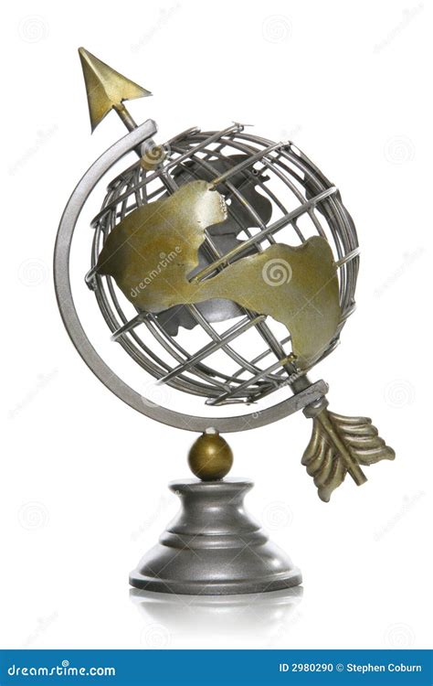 Arrow Through Globe Stock Photo Image Of Stand Global