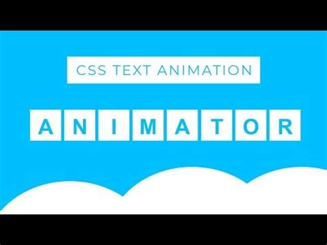 Css Animation Examples Text Animation Html Css Web Design The Creator Development Logos