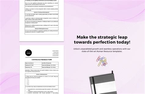 Continuous Feedback Form HR Template In Word PDF Google Docs Download Template Net