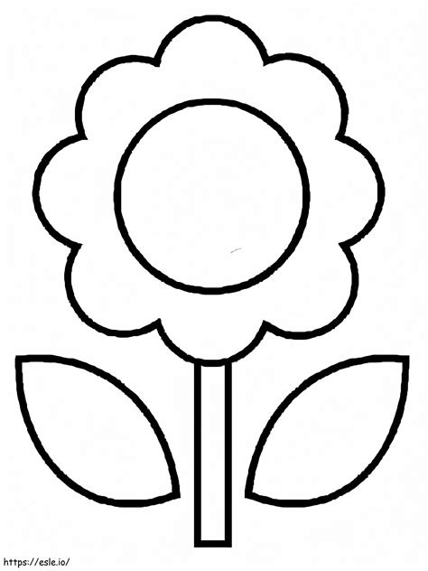 Free Simple Flower Coloring Page