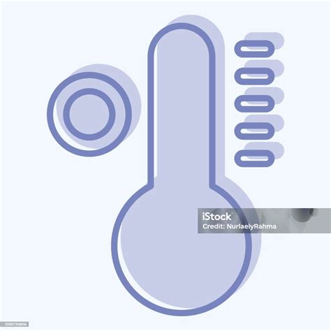 아이콘 온도 에어컨 기호와 관련이 있습니다 투톤 스타일 심플한 디자인 편집 가능 간단한 그림 건강관리와 의술에 대한 스톡 벡터