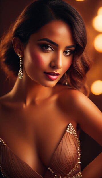 Premium Photo Stunningly Beautiful Woman In Cocktail Dress