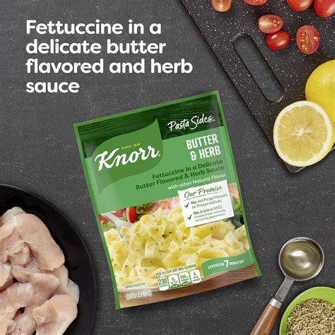 Knorr No Artificial Flavors Creamy Butter And Herb Pasta Sides Ready