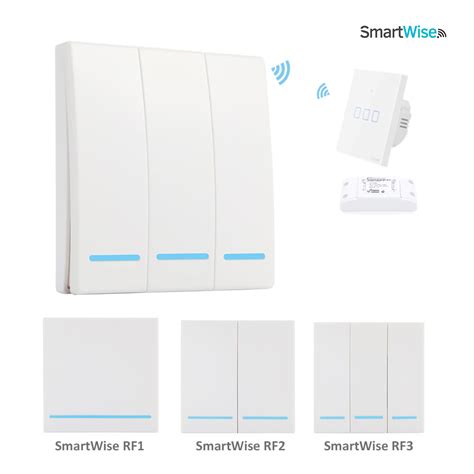 SmartWise RF3 Wireless RF Wall Switch SmartWise Smart Home Devices