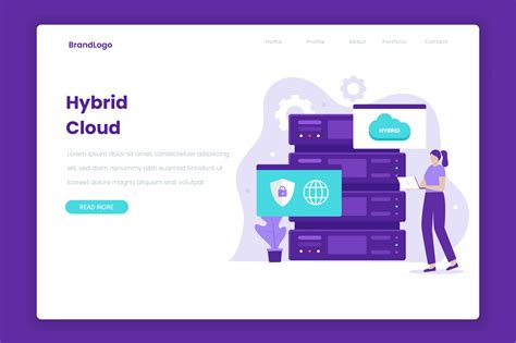 Hybrid Cloud Illustration Design Concept Graphic By HengkiL Creative