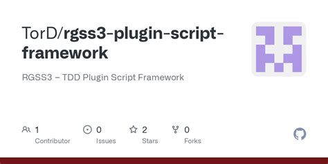 Github Tordrgss3 Plugin Script Framework Rgss3 Tdd Plugin Script