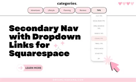 How To Create And Customize A Secondary Navigation Menu With Dropdown