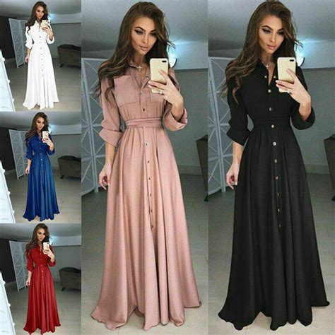 Long Casual Dresses With Sleeves