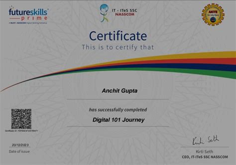 Finished Digital 101 With Tech Skills Anchit Gupta Posted On The
