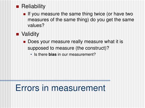 Ppt Errors In Measurement Powerpoint Presentation Free Download Id4391406