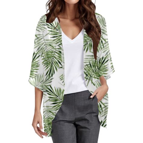 Floral Print Swimsuit Cover Up Cardigan For Women Kimono 2024 Summer Lightweight Beach Tops