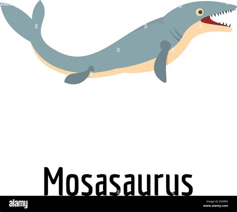 Mosasaurus Icon Flat Illustration Of Mosasaurus Vector Icon For Web Stock Vector Image And Art