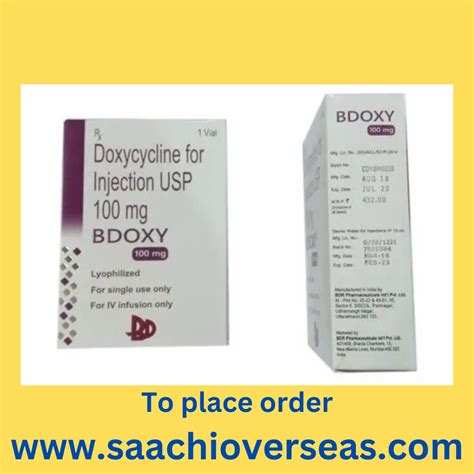 BDoxy Doxycycline 100 Mg Inj At Rs 3622 Vial In Nagpur ID 24048134473