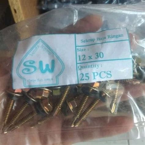 Jual [isi 50 Pcs] Sekrup Roofing Baut Roofing Roofing Kuning Baut