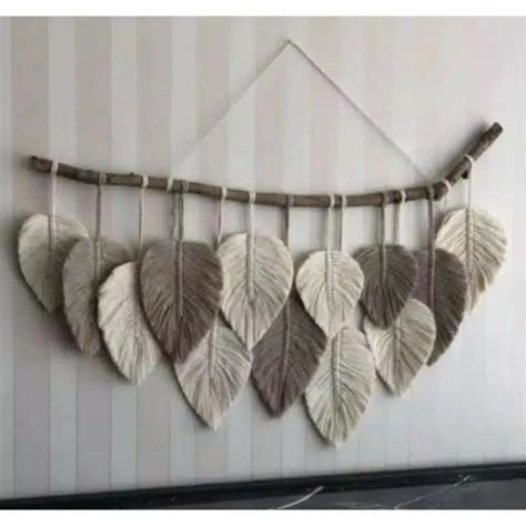 Macrame Daun Macrame Wall Hanging Hiasan Dinding Makrame Walldeco Pajangan Dinding Macrame