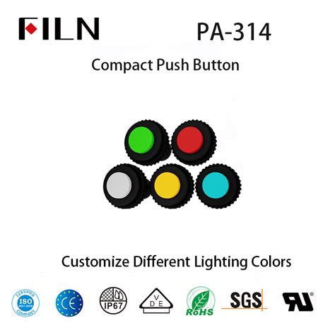 Filns 10mm 2 Pin Plastic Push Button Switch Smallest High Quality Design
