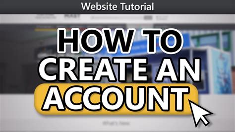 How To Create An Account Website Tutorial Youtube