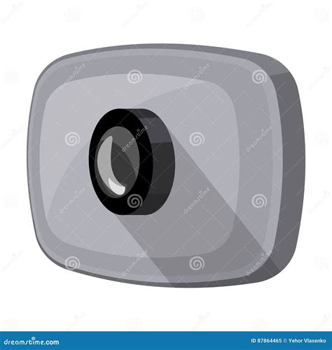 Webcam Icon In Cartoon Style Isolated On White Background Personal Computer Accessories Symbol