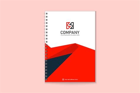 Premium Vector Corporate Red And Black Notebook Cover Design Template