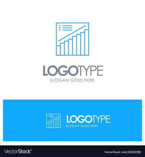 Chart Graph Analytics Presentation Sales Blue Vector Image