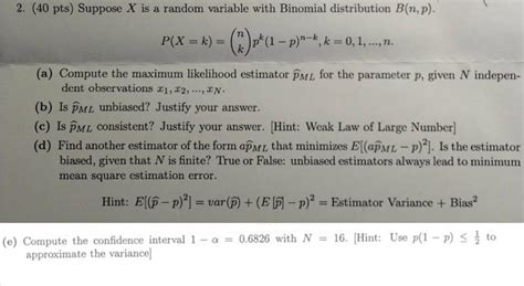 Solved Pxknkpk1−pn−kk01n A Compute The