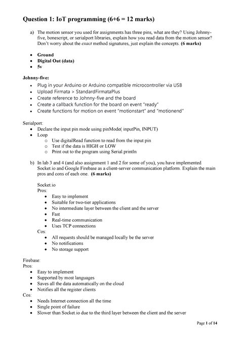 Fit3140 Exam Solutions Warning Tt Undefined Function 32 Question 1 Iot Programming 66