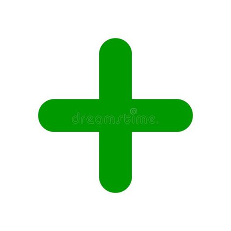 Black Plus Sign Positive Symbol Isolated On White Background Stock