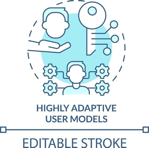 Highly Adaptive User Models Turquoise Concept Icon Human Computer