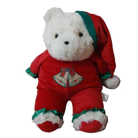 خرید و قیمت اسباب بازی عروسک خرسی خرس تدی کلاه دار بابانوئلی لباس قرمز مخمل خارجی وارداتی برند