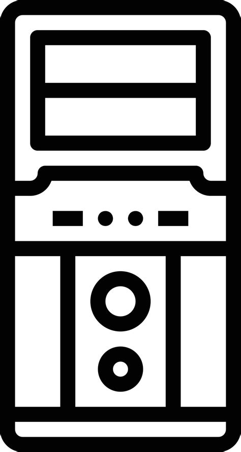 Case Computer Pc Cpu Accessory Outline Icon 14347384 Vector Art At Vecteezy