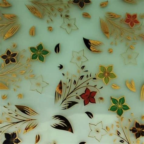 Floral Glossy Digital Printed Glass For Decoration At Rs 600sq Ft In