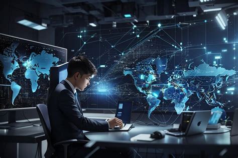 Premium Ai Image Technology Digital Data Network Connection And Cyber Security Concept