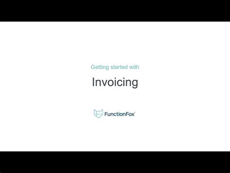 Creating Invoices Functionfox